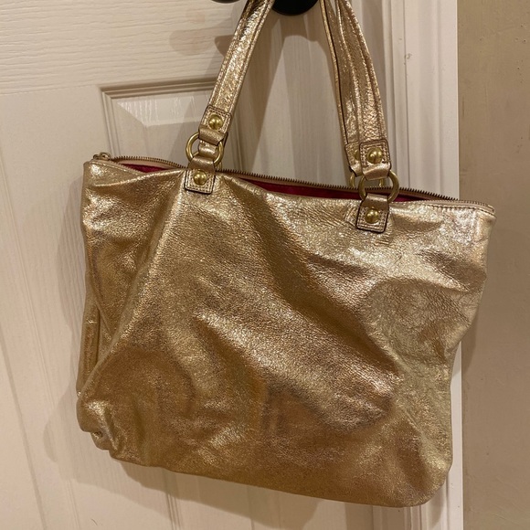 Coach | Bags | Coach Gold Metallic Purse | Poshmark